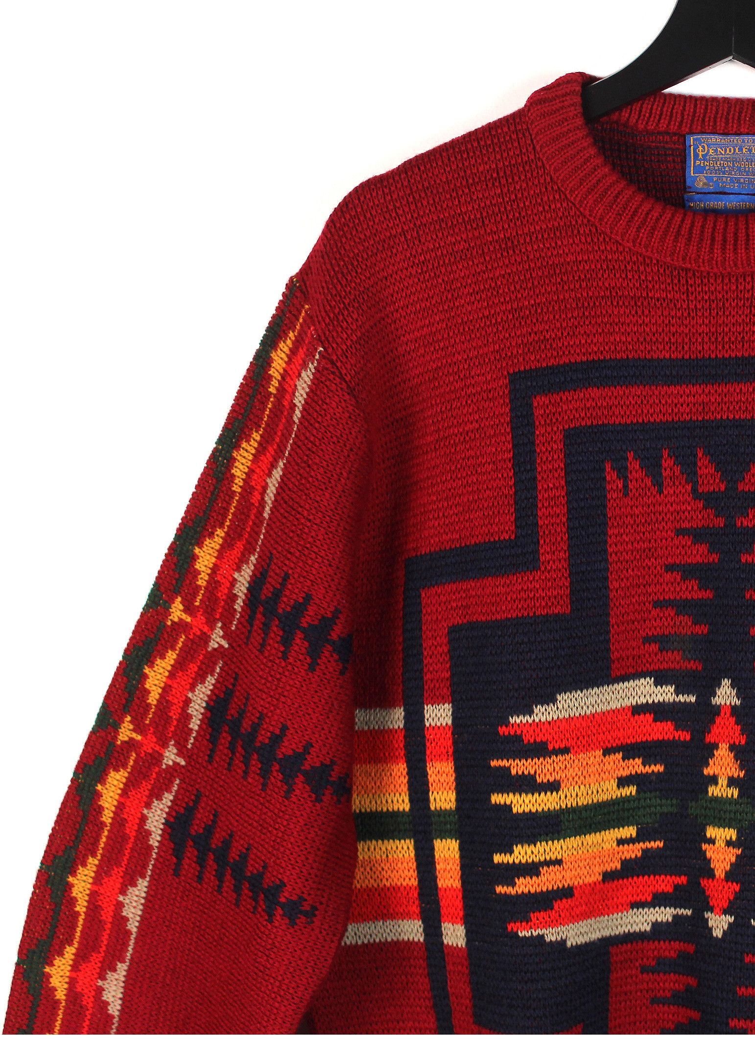 Vintage 80s vintage Pendleton wool sweater native aztec USA | Grailed