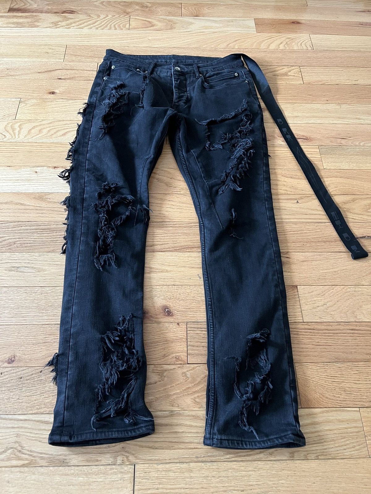 Rick Owens × Rick Owens Drkshdw Rick Owens Destroyed Jeans | Grailed
