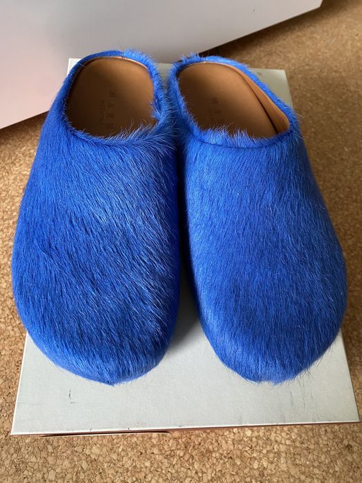 Marni Marni Sabot Fur Mules | Grailed