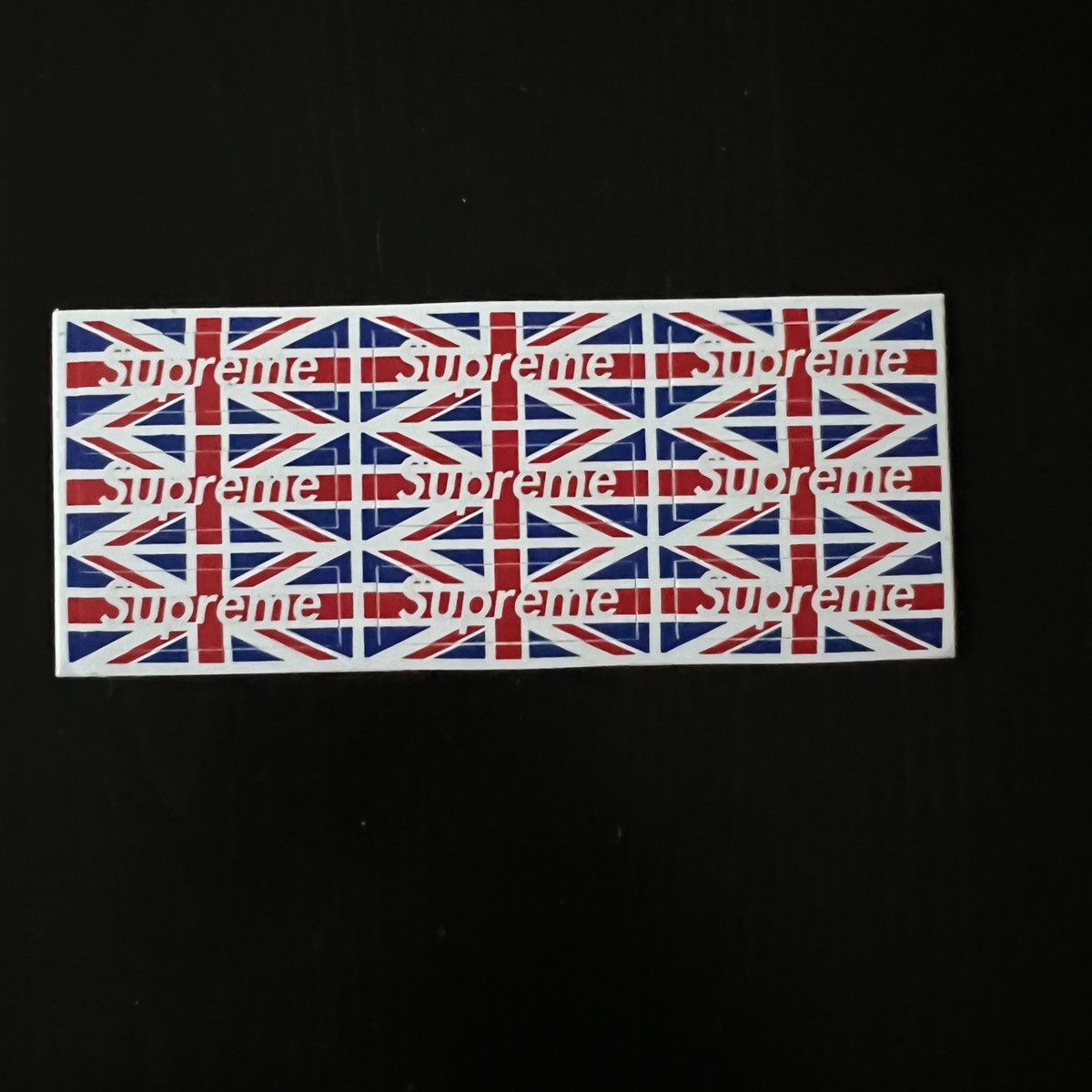 Supreme Supreme Union Jack UK Box Logo Sticker Mini FW11 | Grailed