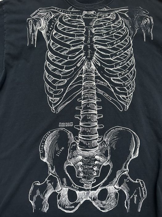 Vintage Vintage 90s Leslie Arwin Skeleton Anatomy Tee | Grailed