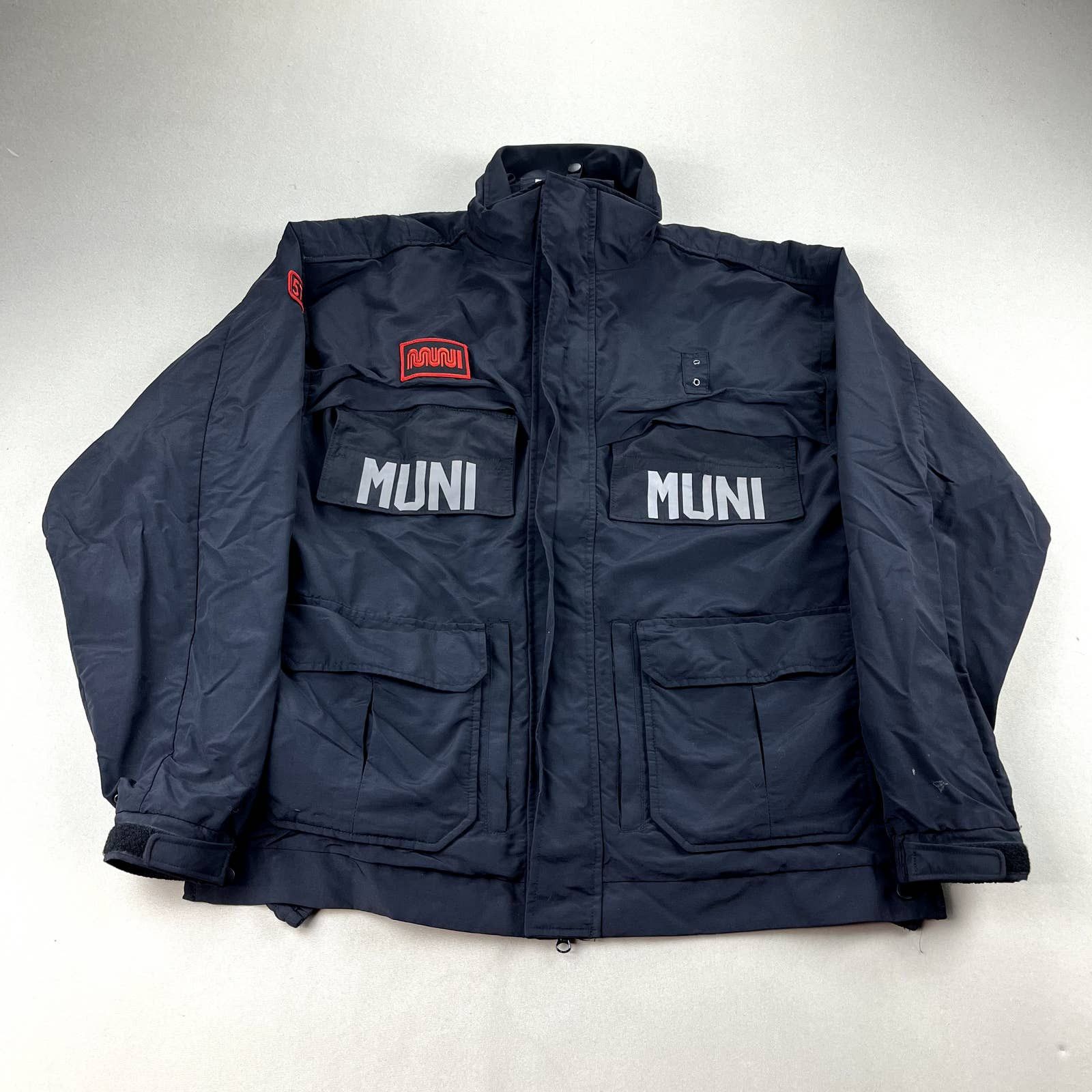 Vintage Muni Operator Work Jacket Large Black Parka San Francisco SF ...
