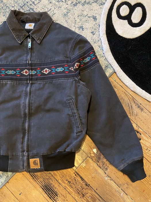 Vintage RARE Vintage Carhartt Aztec Bomber Jacket | Grailed