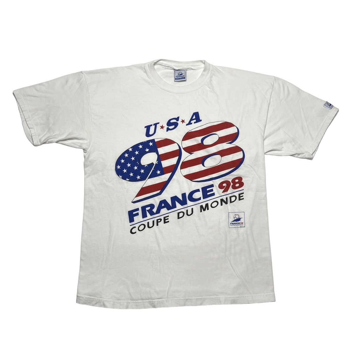 Vintage Vintage 90s France USA 1998 Coupe Du Monde World Cup T Shirt | Grailed