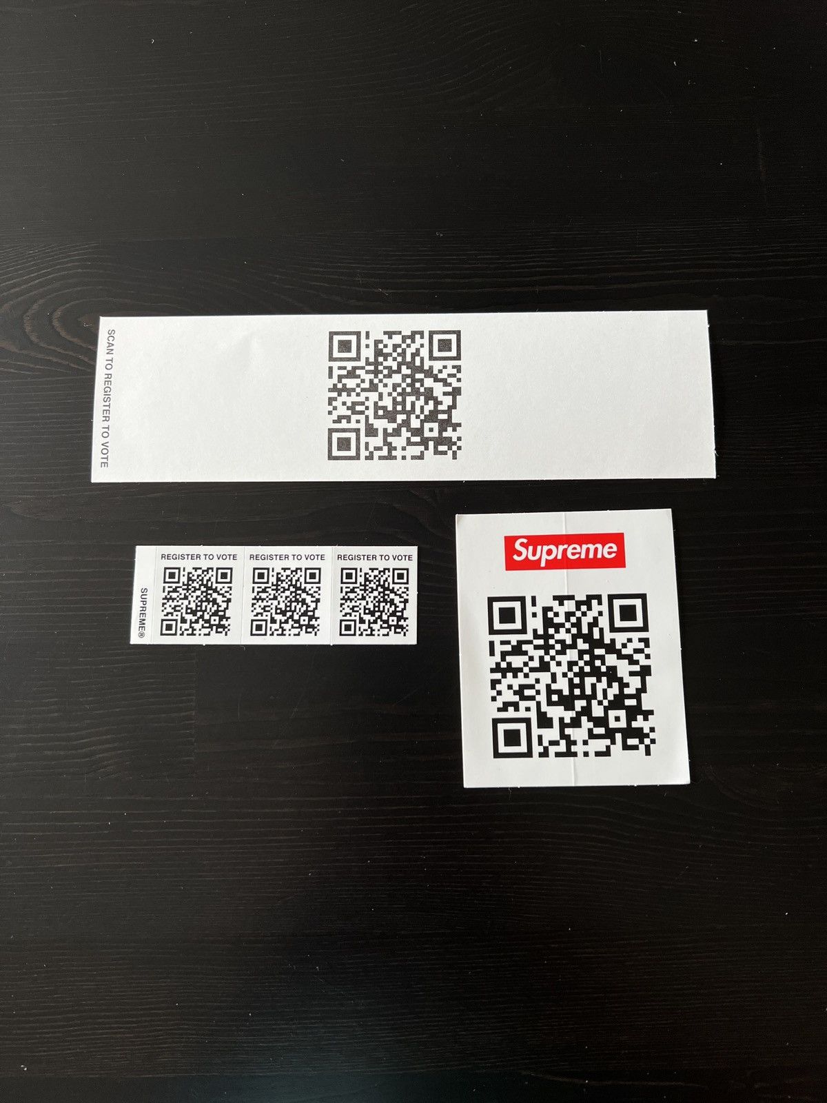 Supreme Supreme Register To Vote QR Code Sticker Set FW20 | Grailed