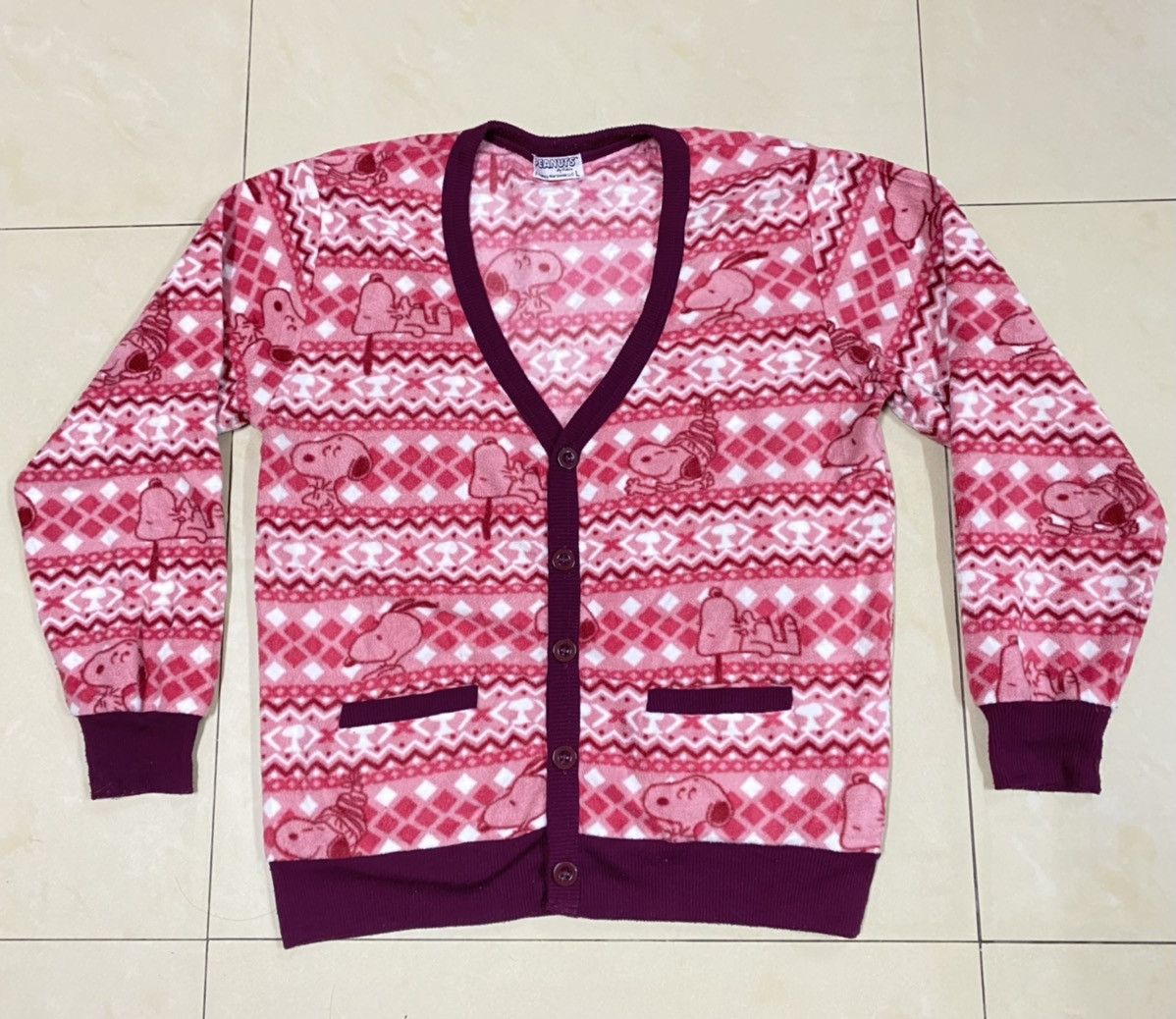 Cardigan Peanuts Snoopy Fullprint Fleece Cardigan | Grailed