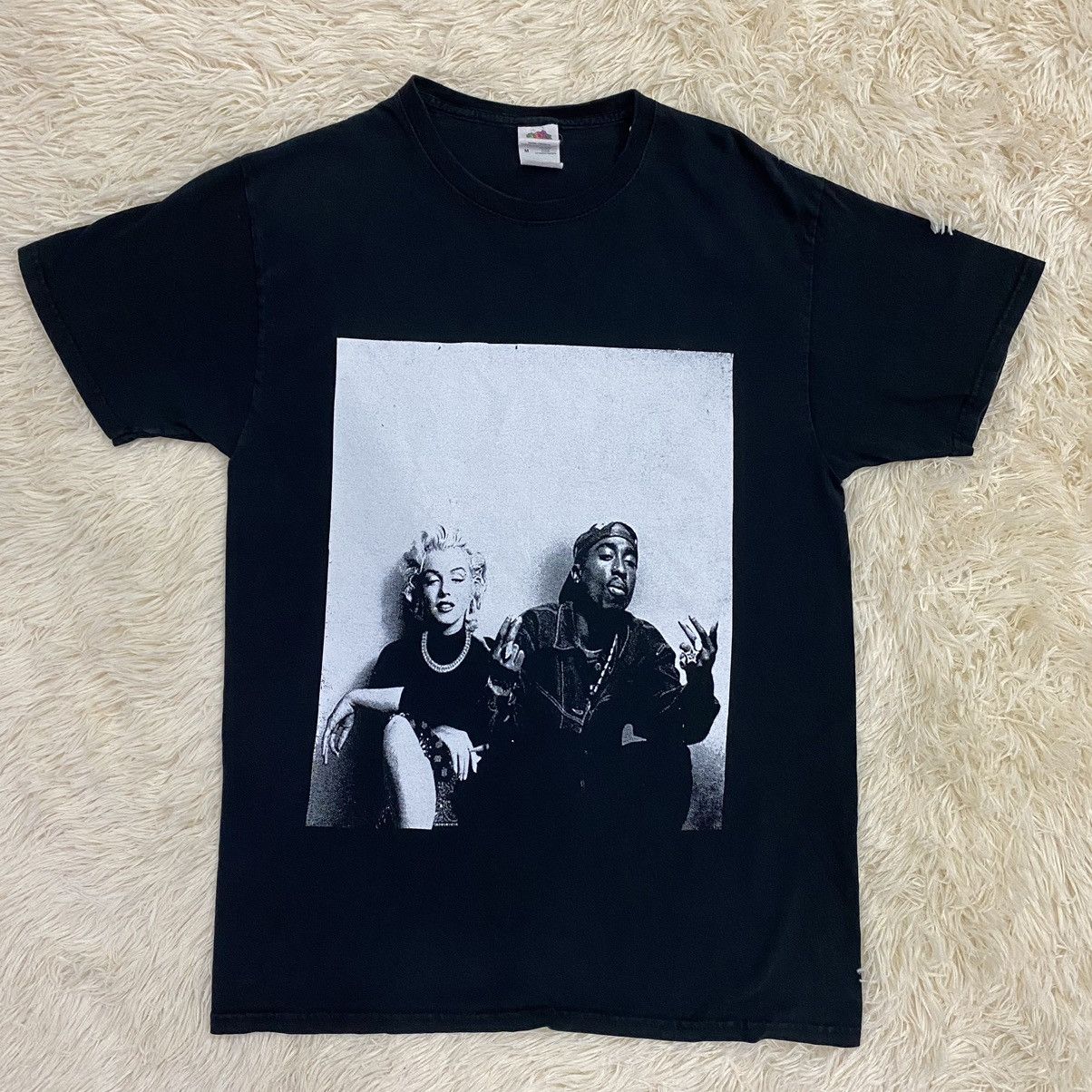 Monroe × Rap Tees Vintage 2000s Tupac Shakur x Marilyn Monroe | Grailed