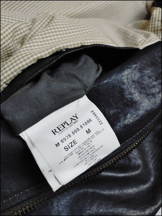 Replay Replay Blue Cafe Race Leather jackets | Grailed