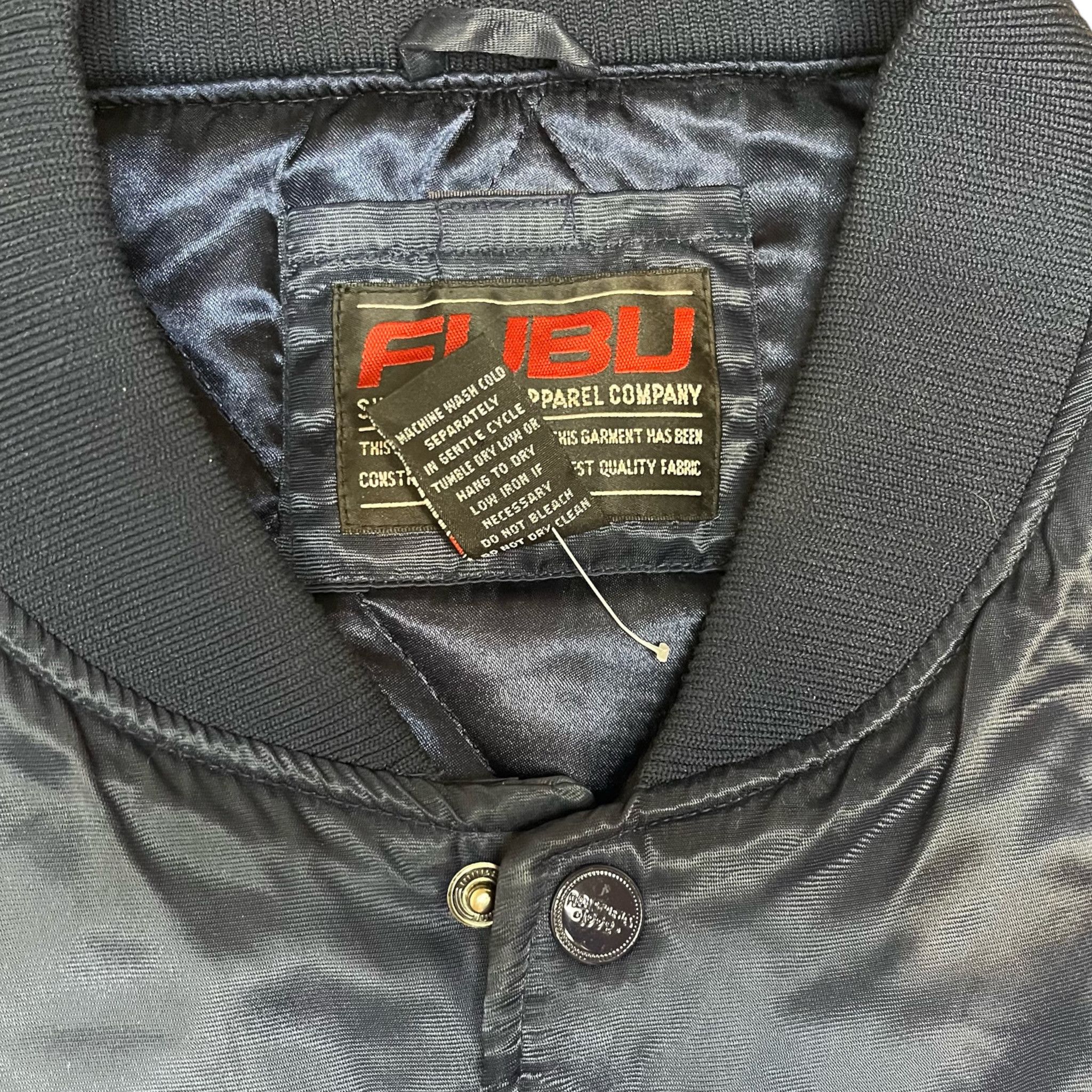 Fubu Fubu motorcity navy bomber varsity jacket vintage | Grailed