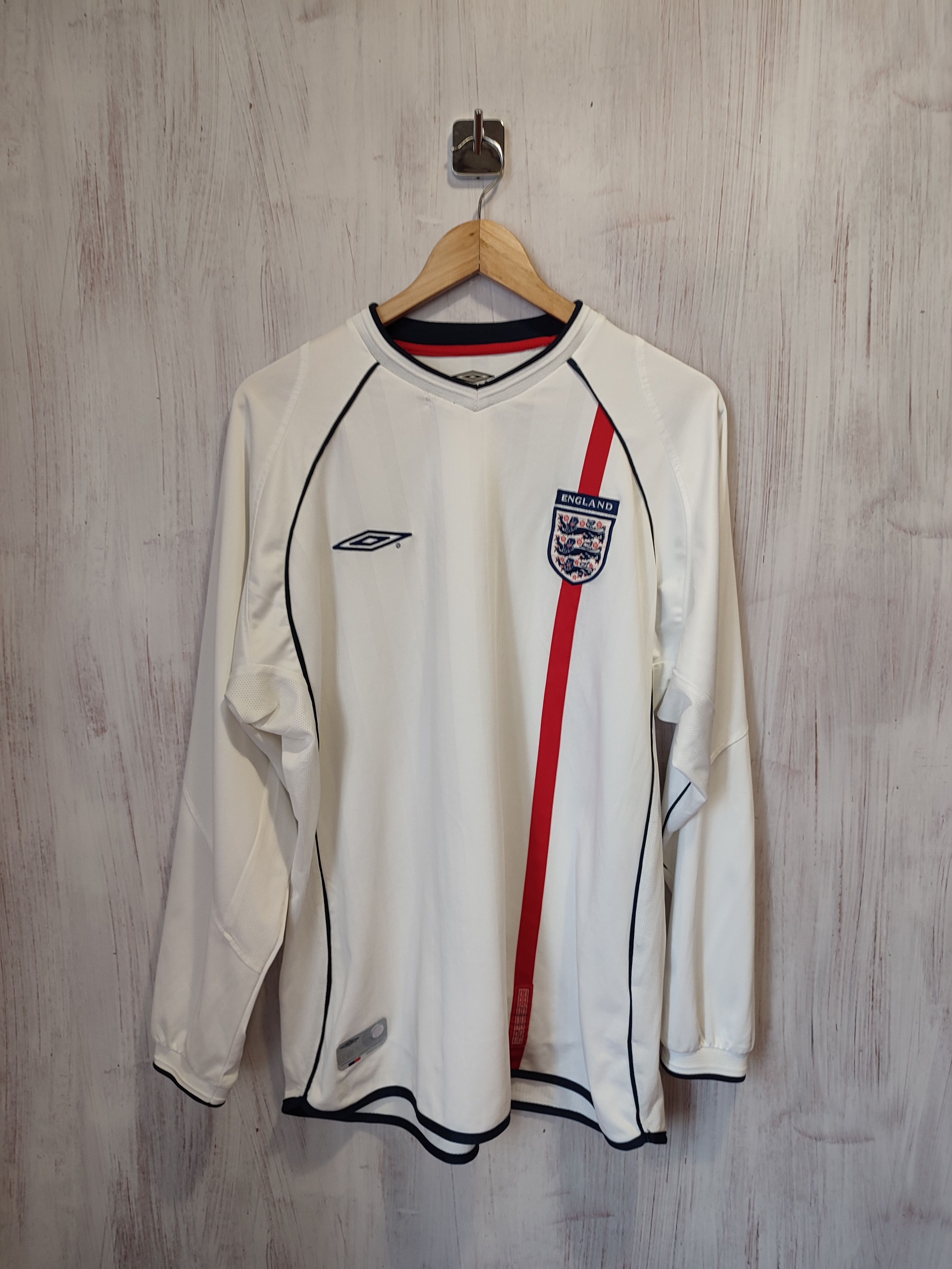 Umbro × Vintage England 2001 2002 2003 home shirt jersey soccer ...