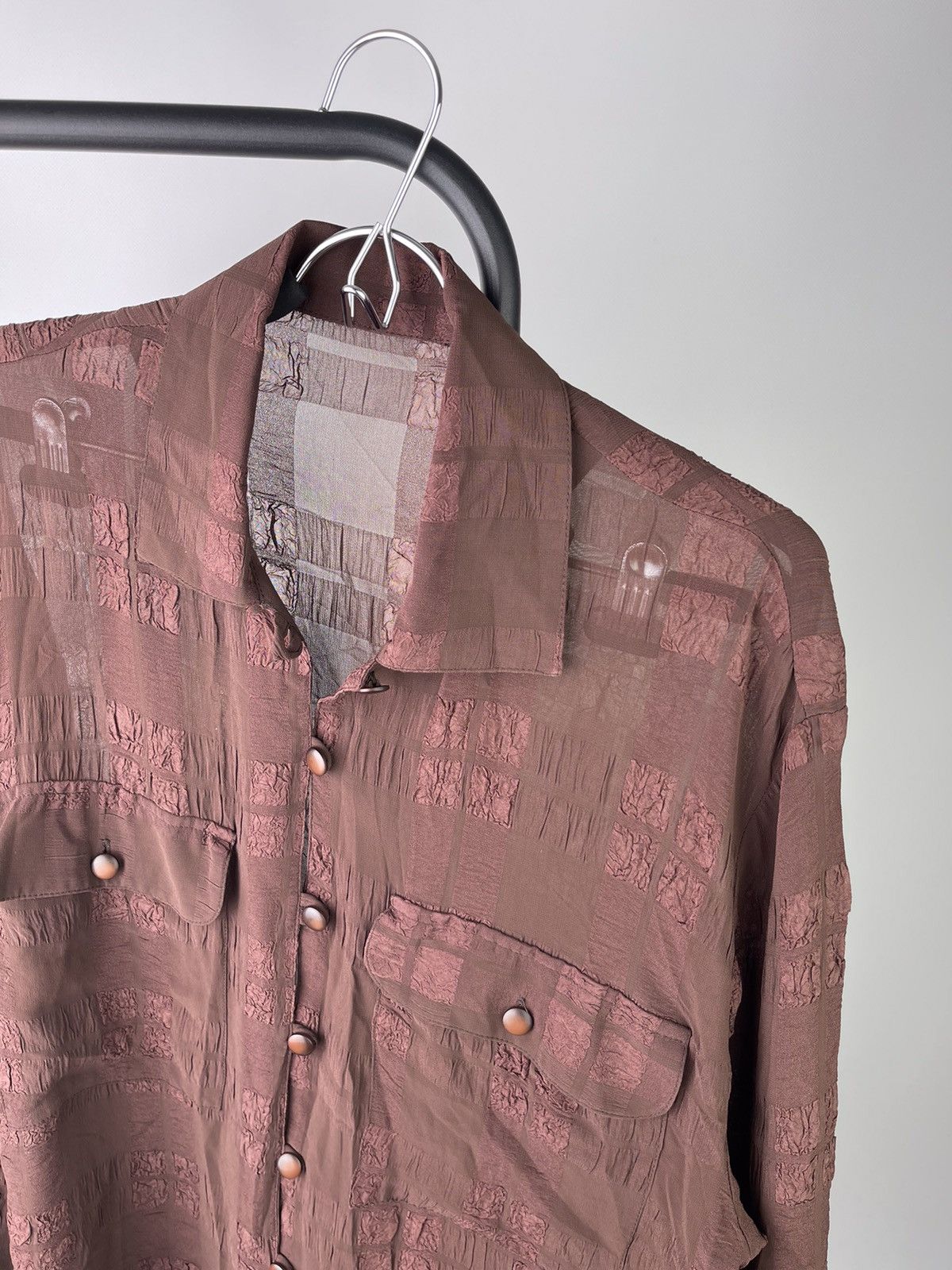 Japanese Brand Vintage Mesh Shirt Long Sleeve | Grailed
