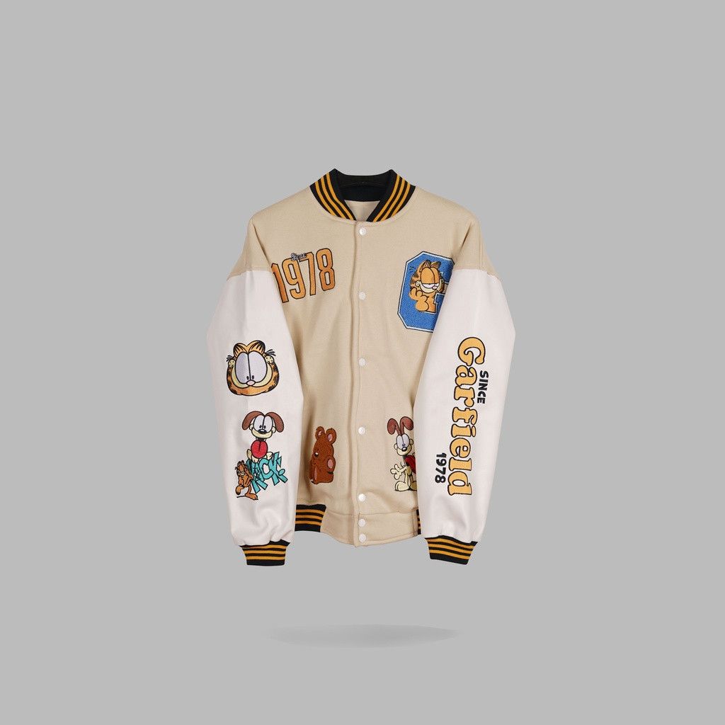 Bomber Jacket Varsity Jacket Garfield Odie | Grailed