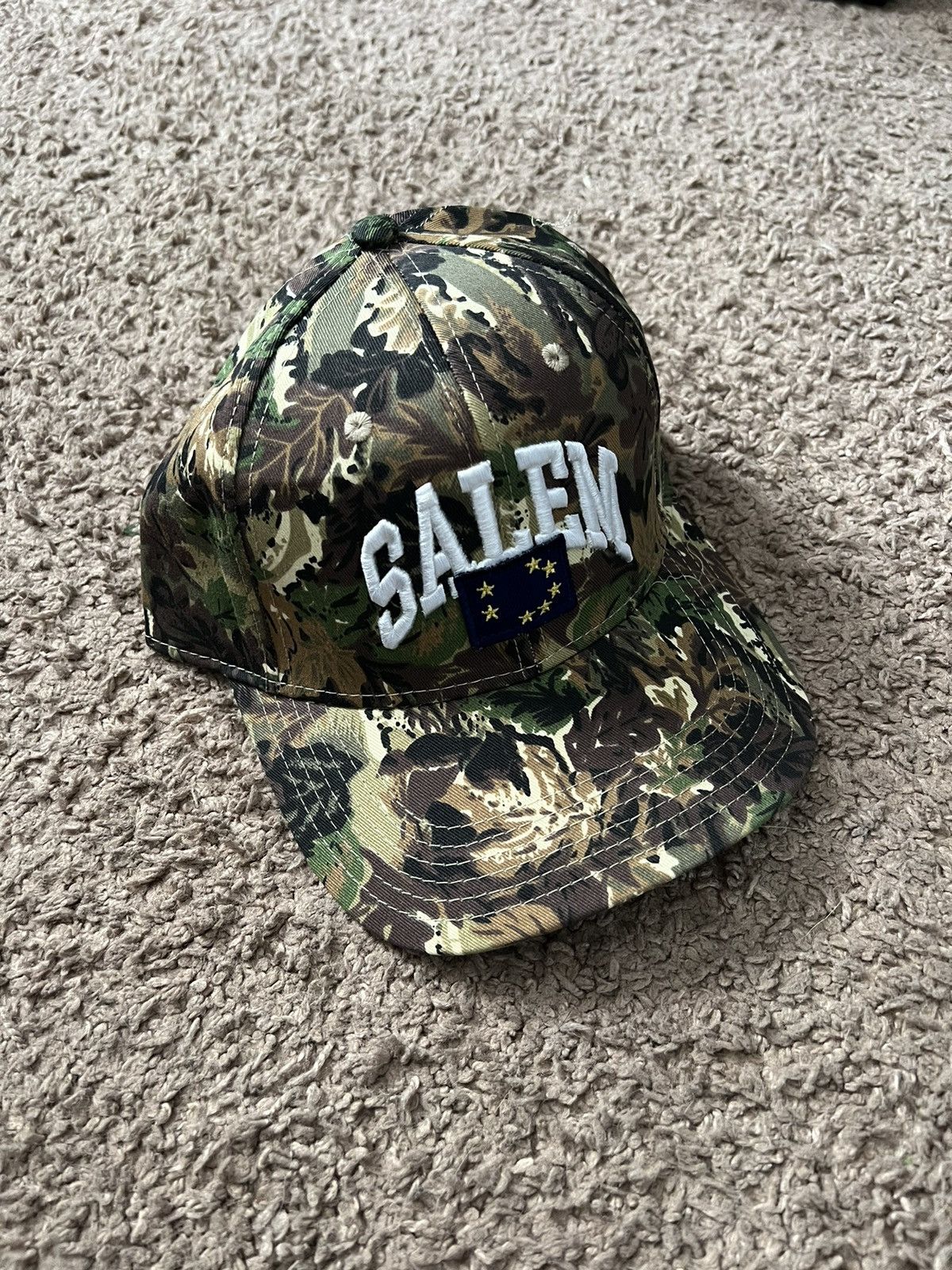 Drain Gang × Other × Sad Boys SALEM FLAG HAT CAMOUFLAGE | Grailed