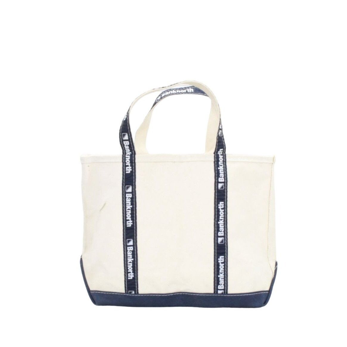 L.L. Bean LL Bean Boat & Tote White Canvas Blue Trim Tote Bag | Grailed