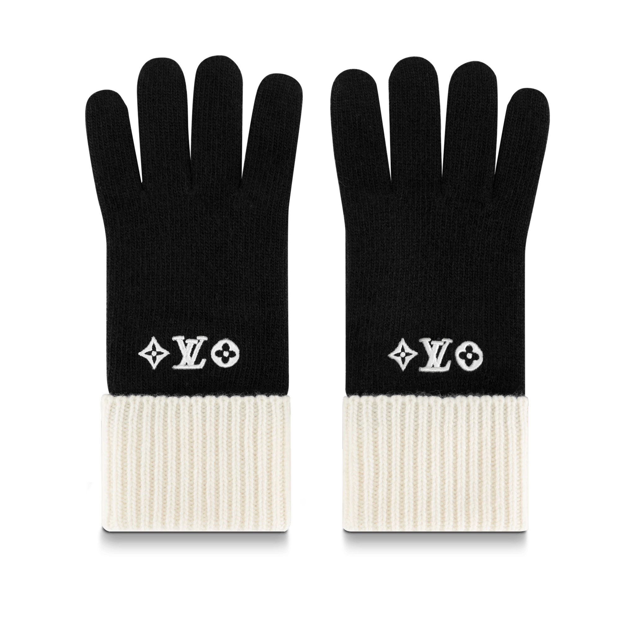 Logo 7 × Louis Vuitton LOUIS VUITTON GLOVES MONOGRAM LOGO LV WOOL KNIT ...