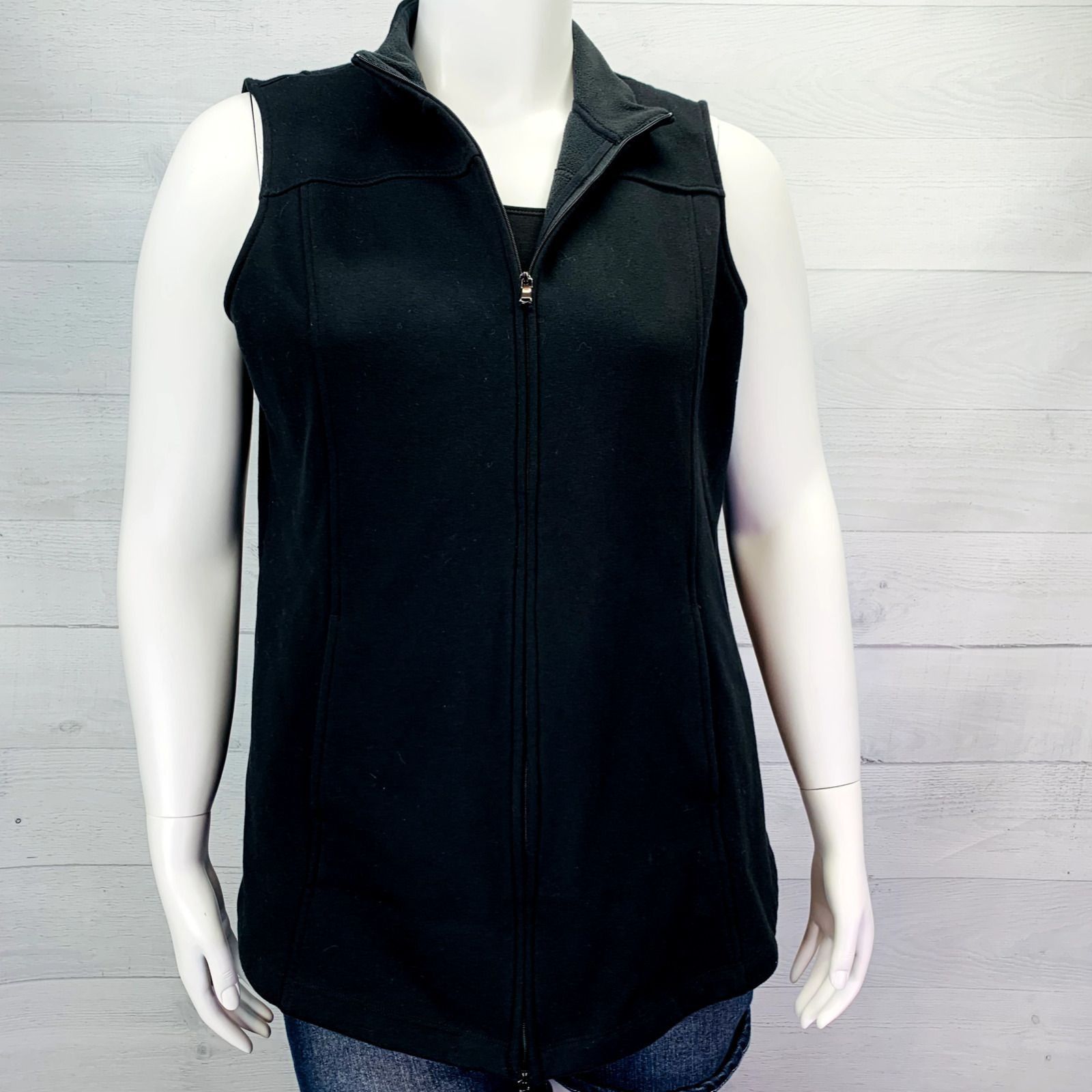 Jill.J J. Jill FIt Performance Vest Full Zip Activewear Black | Grailed