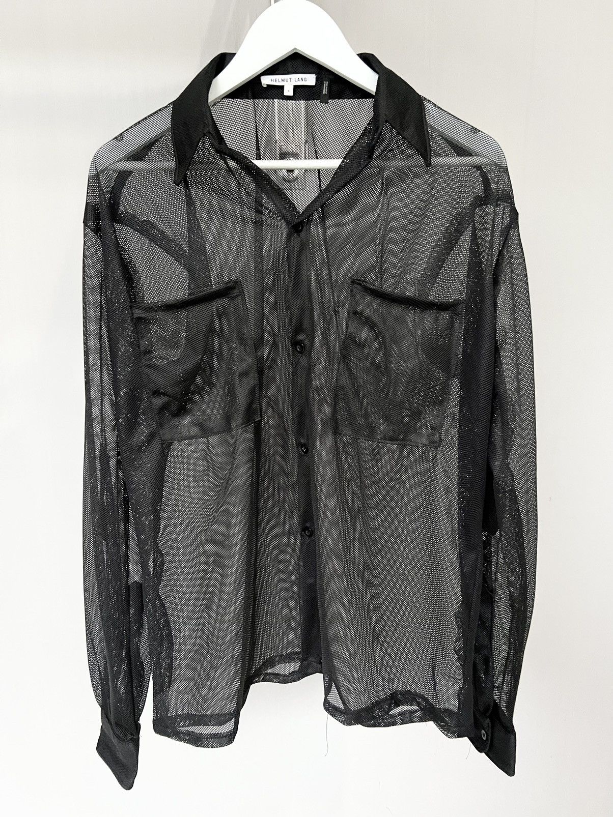 Helmut Lang Helmut Lang Transparent Mesh Shirt Oversize | Grailed