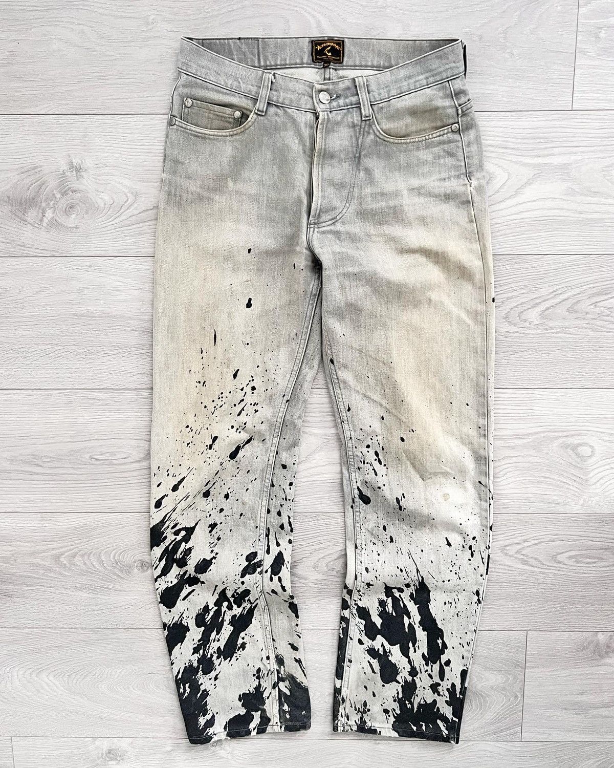 Vivienne Westwood 90s Paint Splatter ‘Anglomania’ Jeans | Grailed