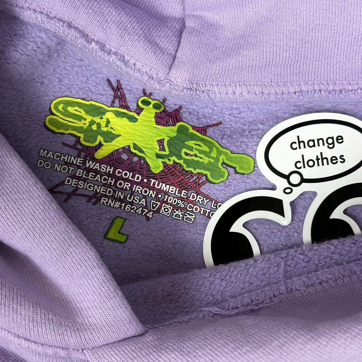 Spider Worldwide spider worldwide açaí sp5der hoodie lavender web punk ...