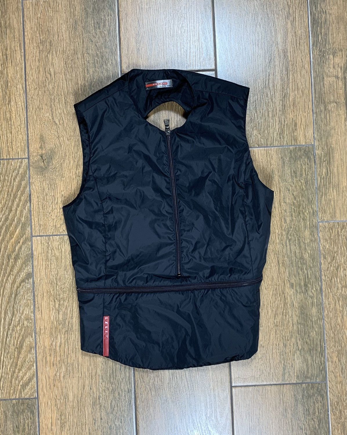 Luxury × Prada × Vintage Prada 1999 Linea rossa Tactical Gilet Package Vest Nylon | Grailed