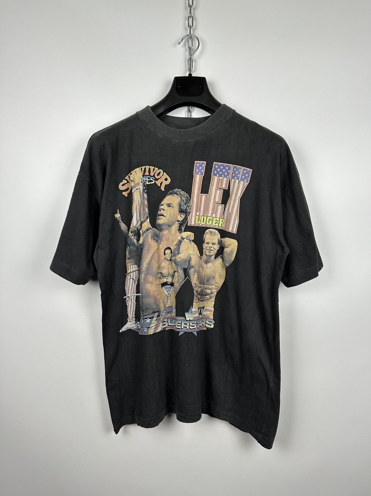 Vintage Vintage 90s WWF Lex Luger Superstars T-Shirt | Grailed