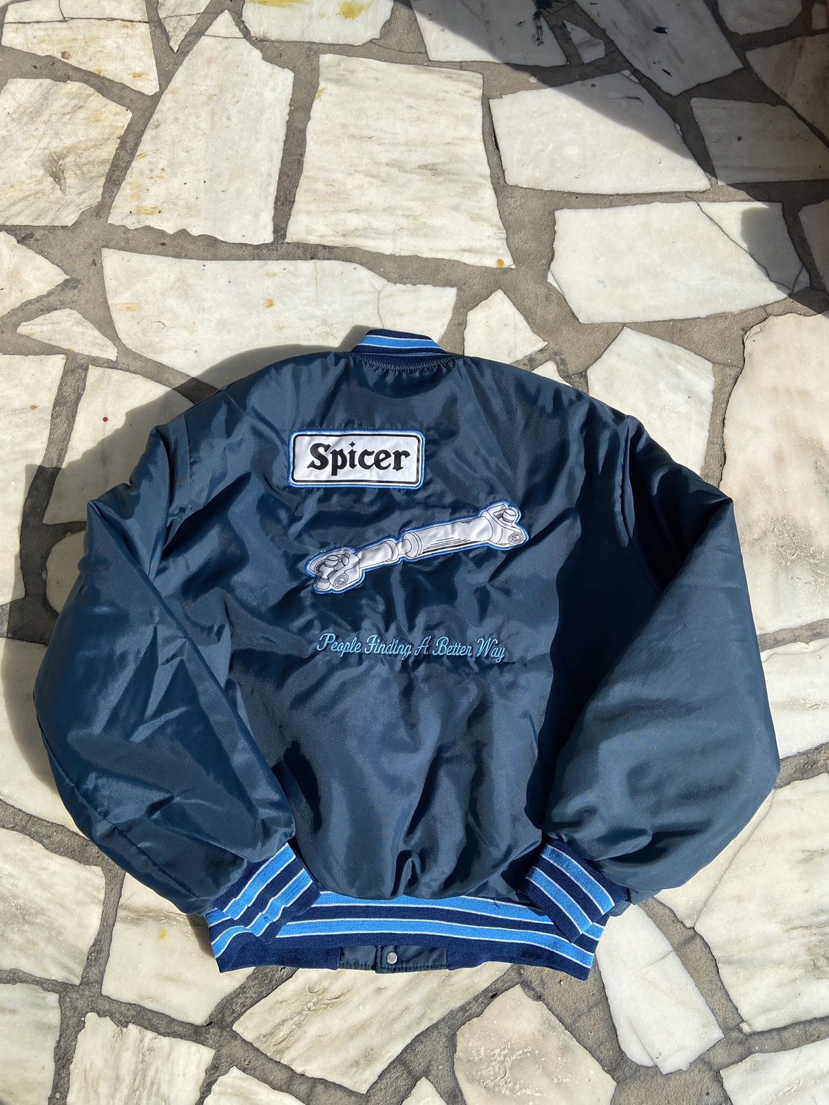 Holloway × Vintage Vintage Spicer Mechanic Shop “Made in USA” Bomber ...