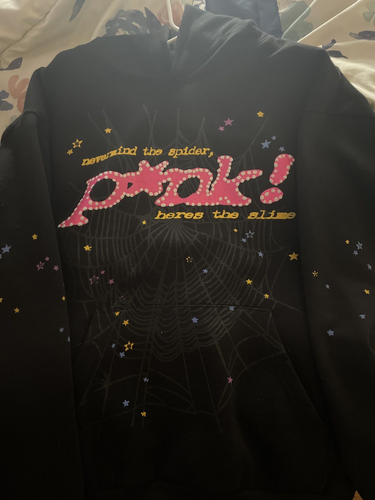 Spider Sp5der black punk! spider web hoodie | Grailed
