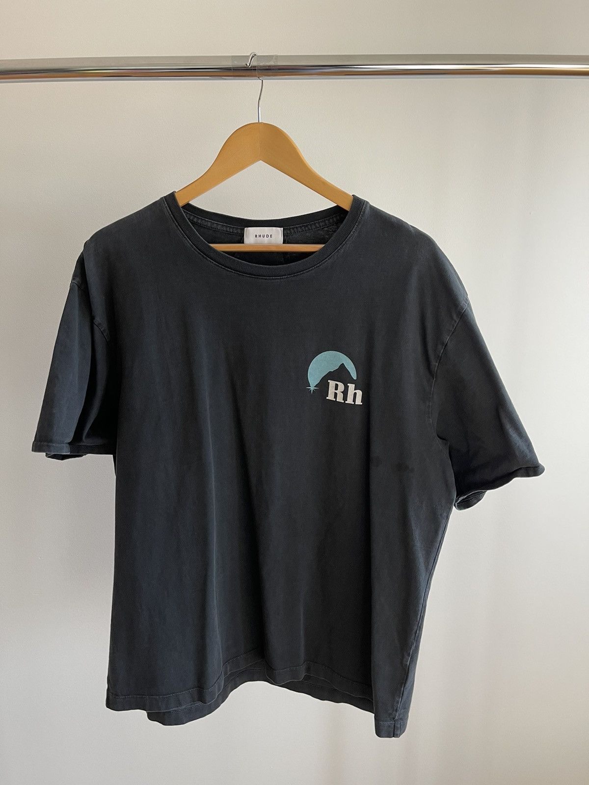 Rhude Rhude Mountain Logo Tee Black | Grailed