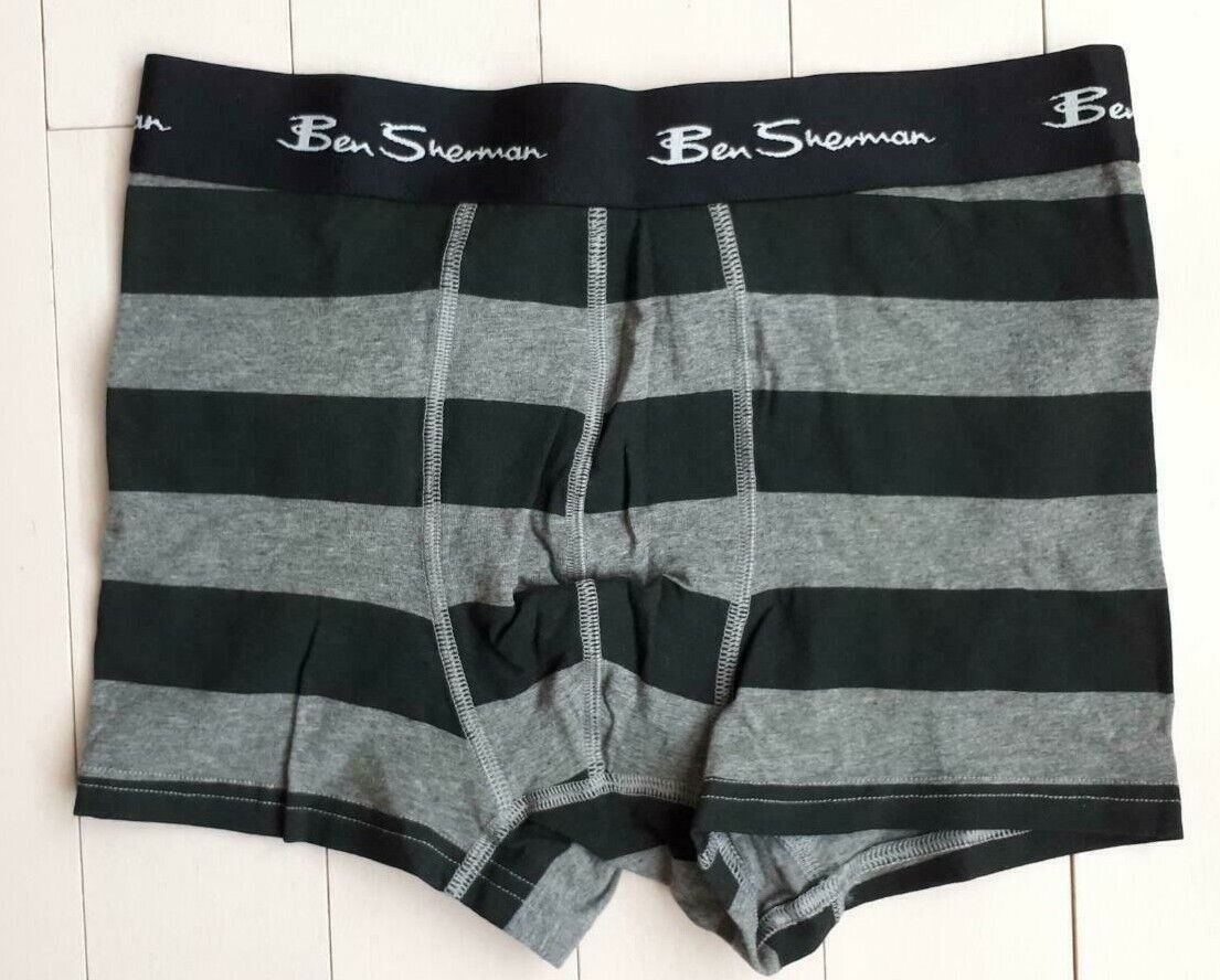 Ben Sherman The Original BEN SHERMAN Underwear BOXERS Fitted BLACK GRAY ...