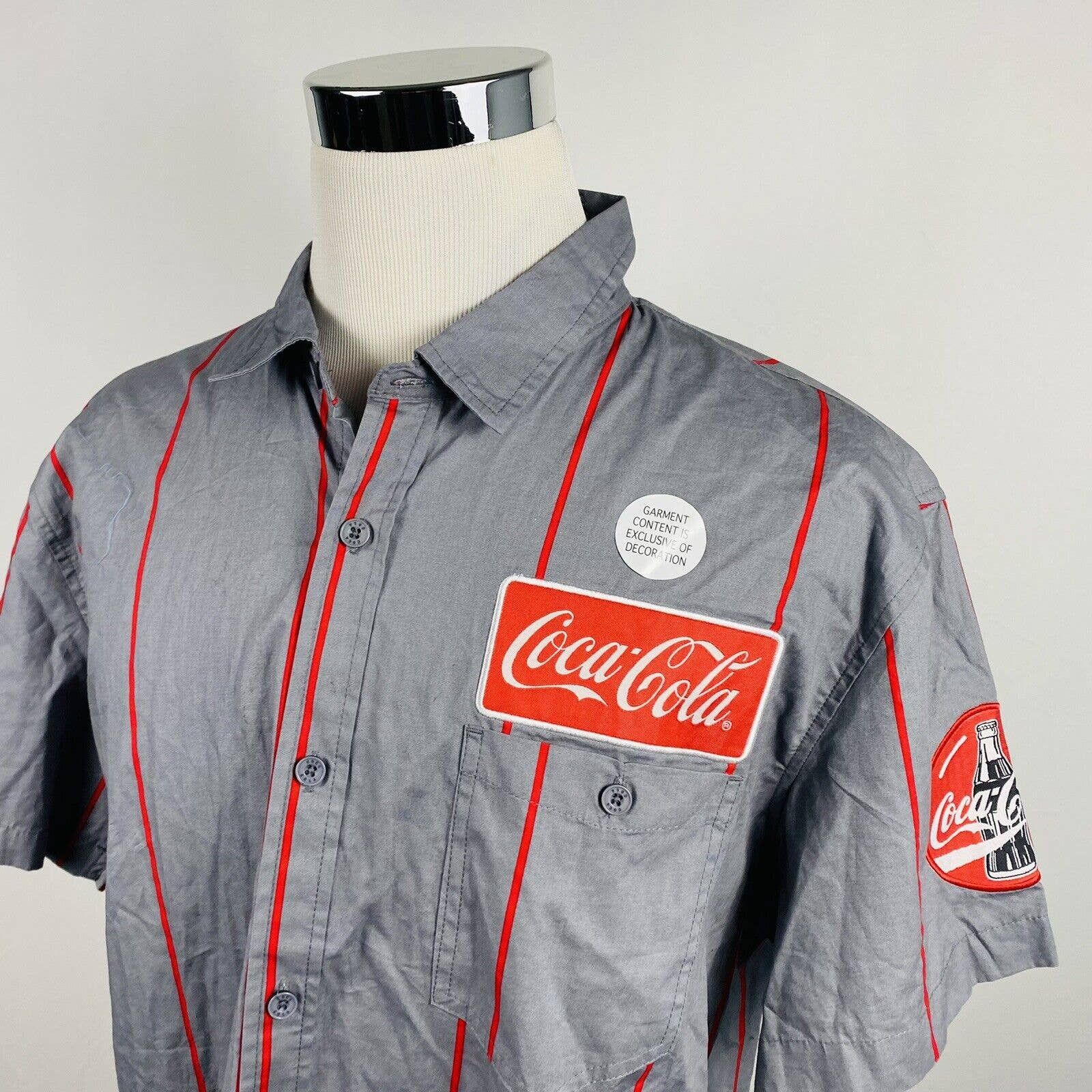 Coca Cola NWT Coca Cola Large Coke It Up Collection Uniform Shirt Gray ...
