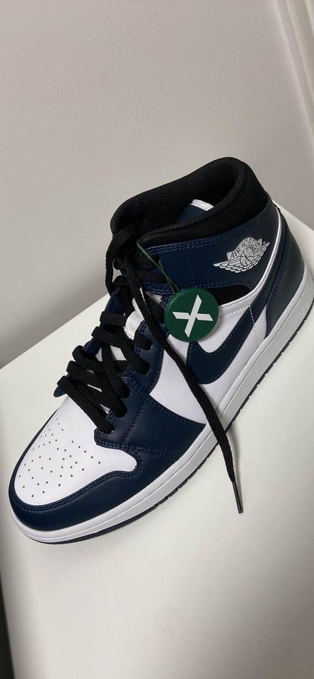Jordan Brand × Nike Air Jordan 1 Mid Armory Navy / White-Black | Grailed