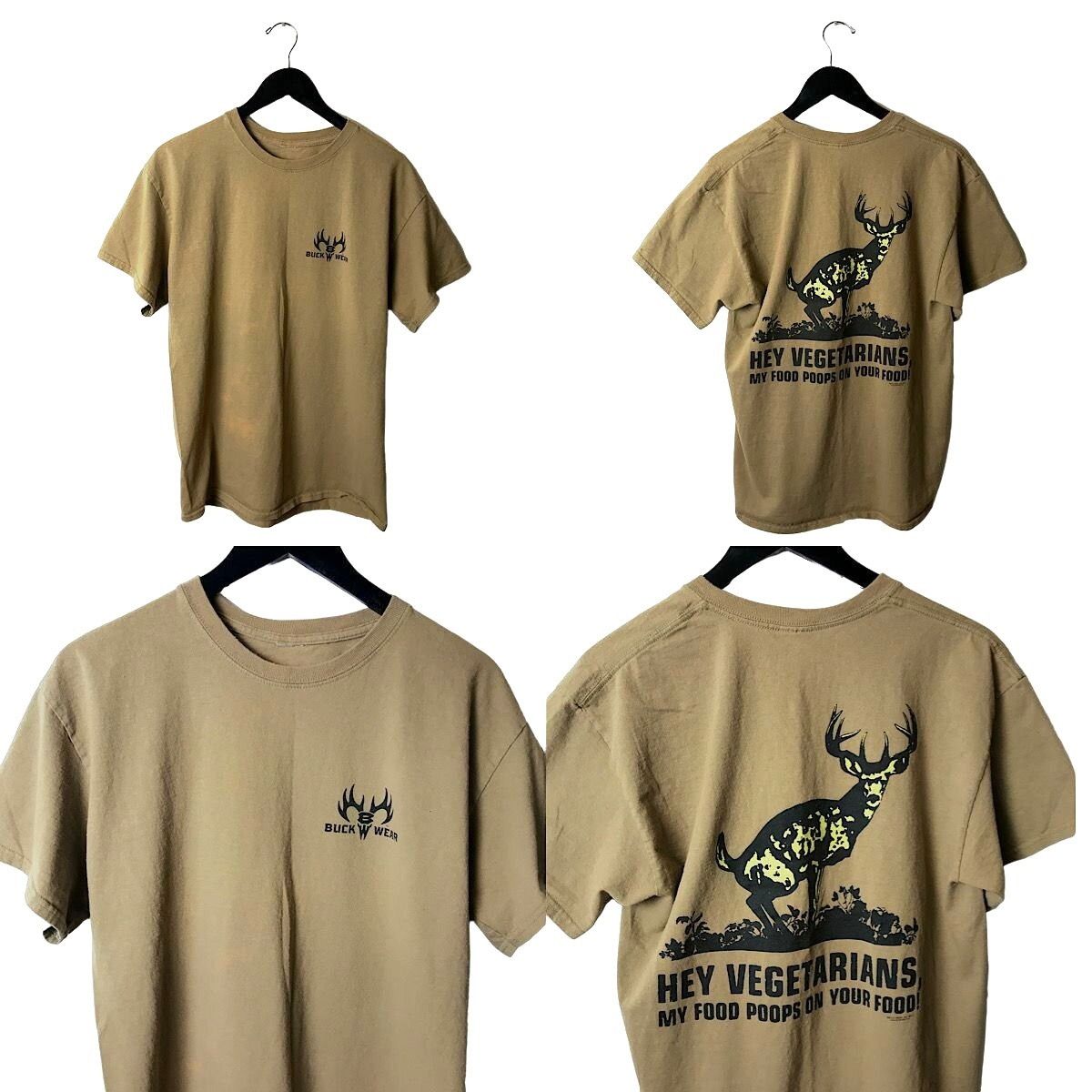 Urban Outfitters Buck Wear Hey Vegetarians T Shirt Animal Deer Double ...
