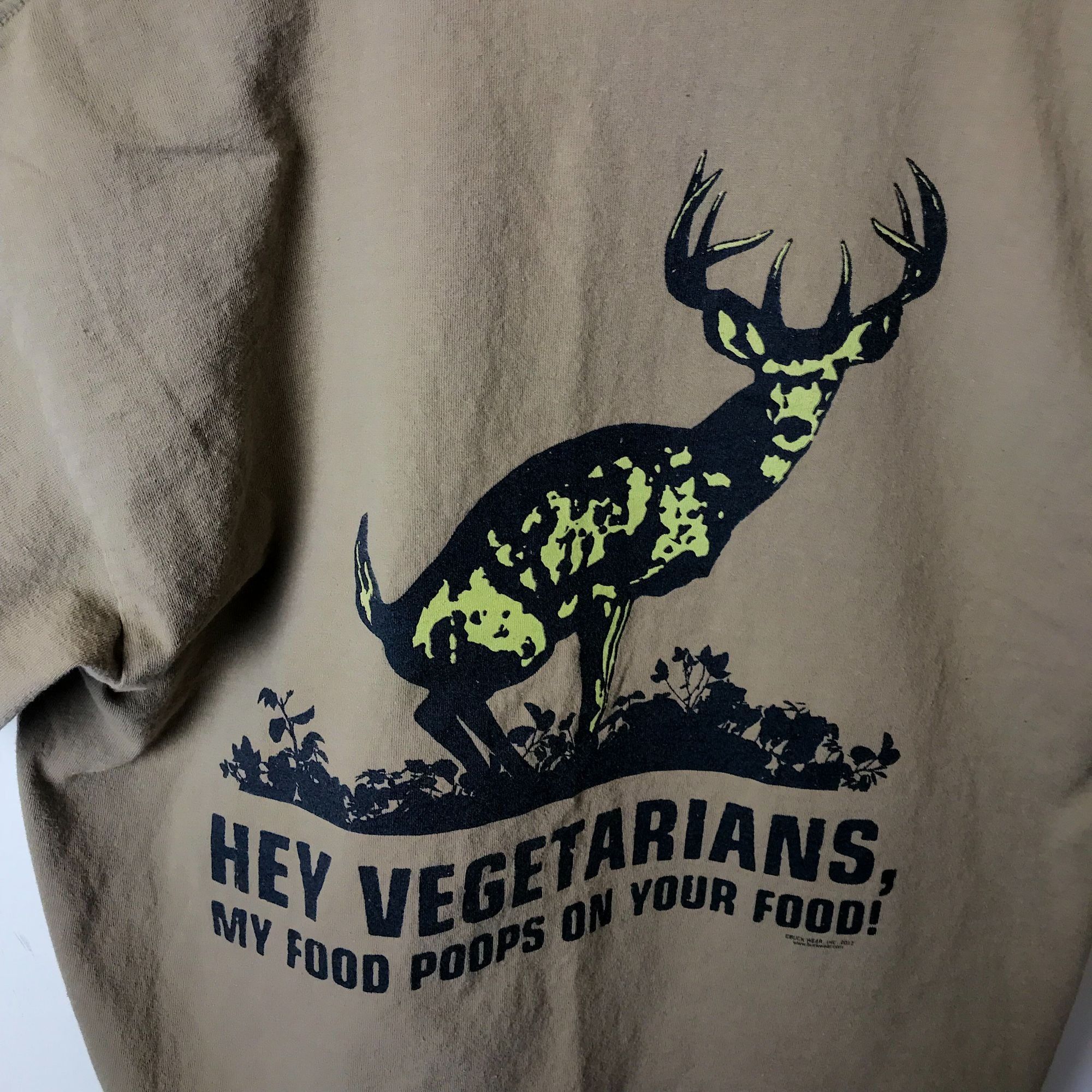 Urban Outfitters Buck Wear Hey Vegetarians T Shirt Animal Deer Double ...