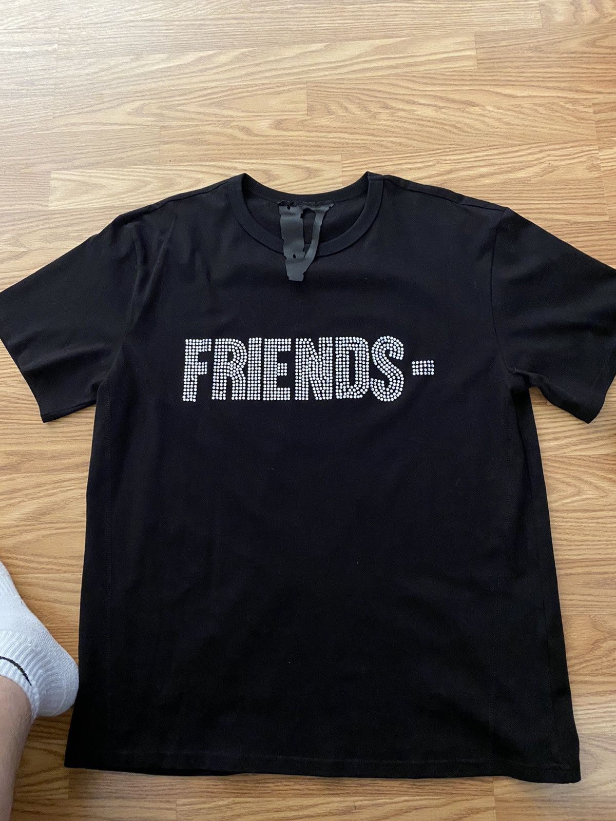 Vlone Vlone friends Swarovski rhinestone tee | Grailed