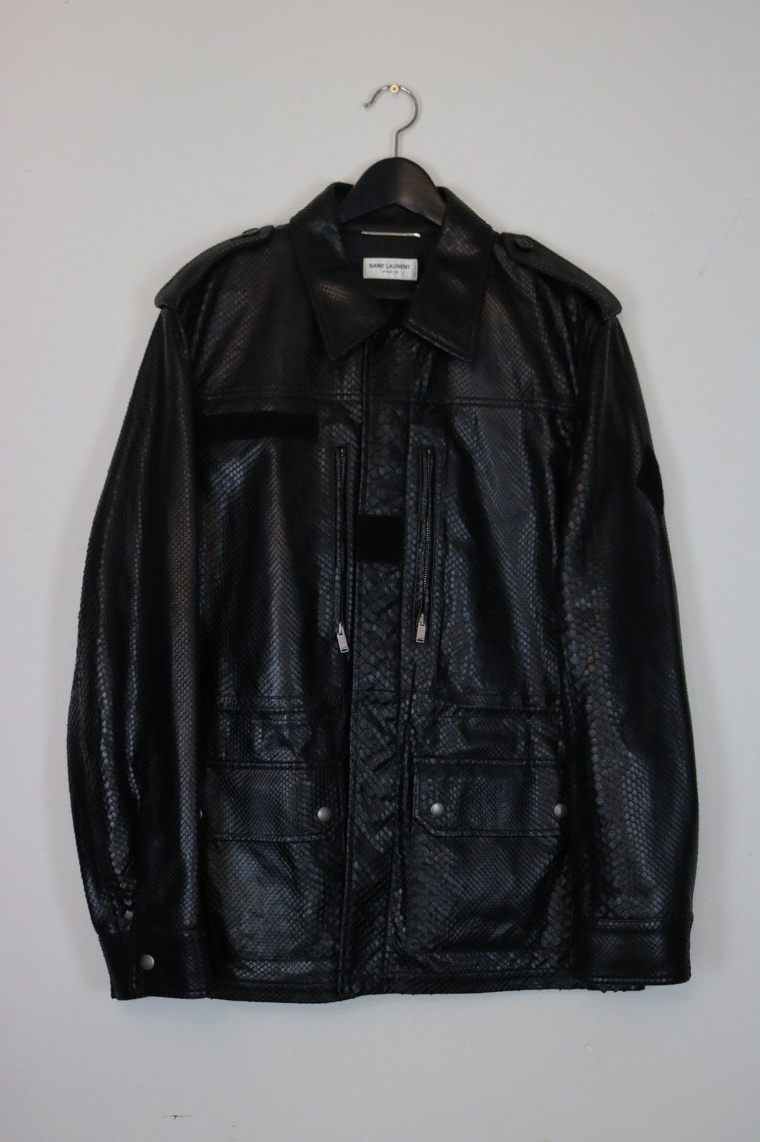 Saint Laurent Paris Saint Laurent 100% PYTHON leather Sahara jacket ...