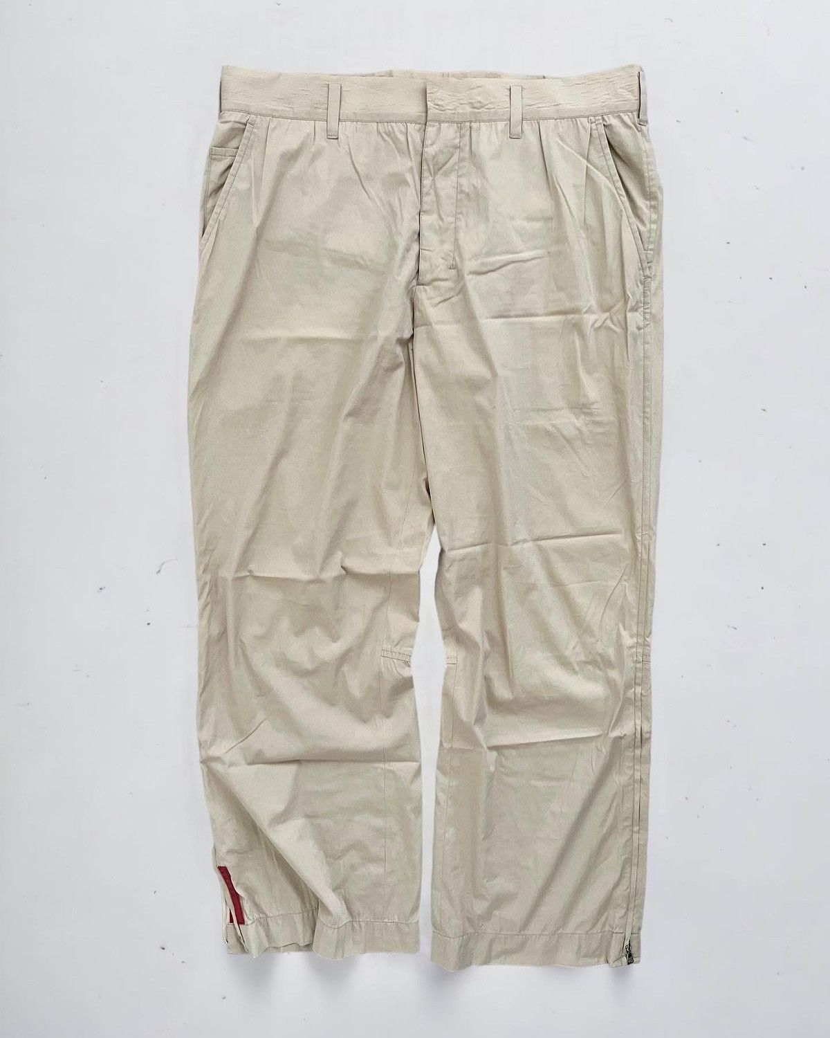 Prada Prada Sport 2002 Tech-Fabric Red Tab Logo Pants | Grailed