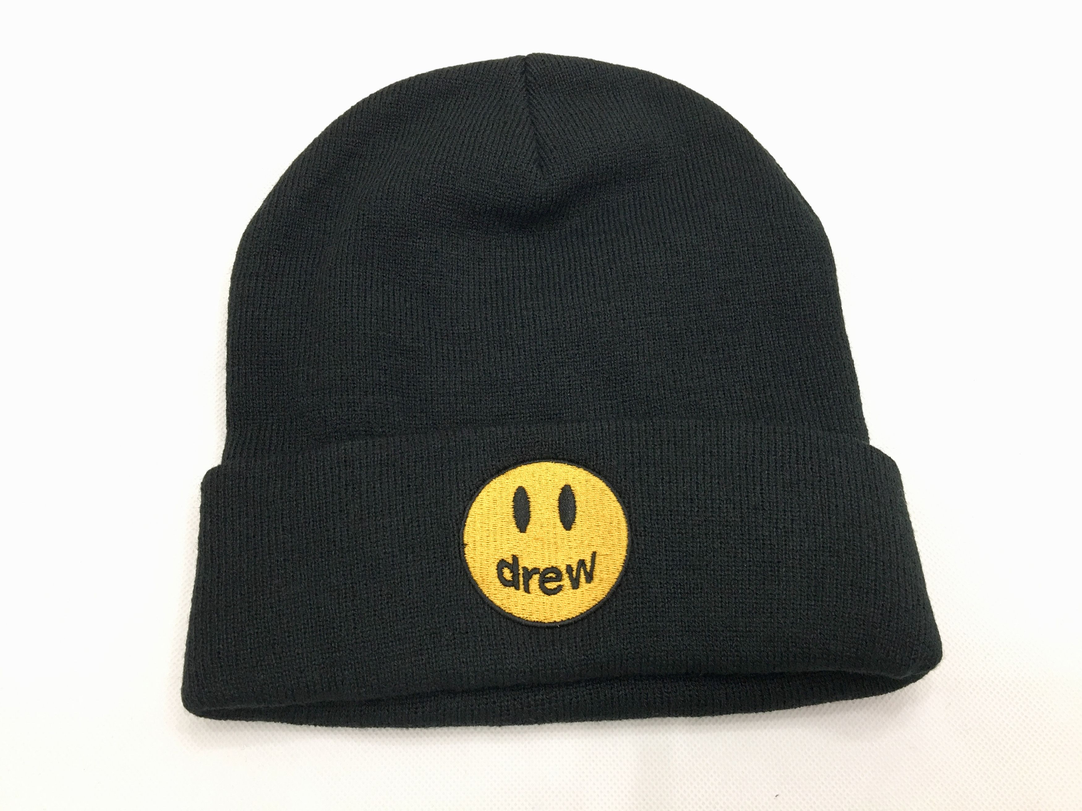 Drew House × Streetwear Drew House Embroidered Mascot Logo Black Beanie ...