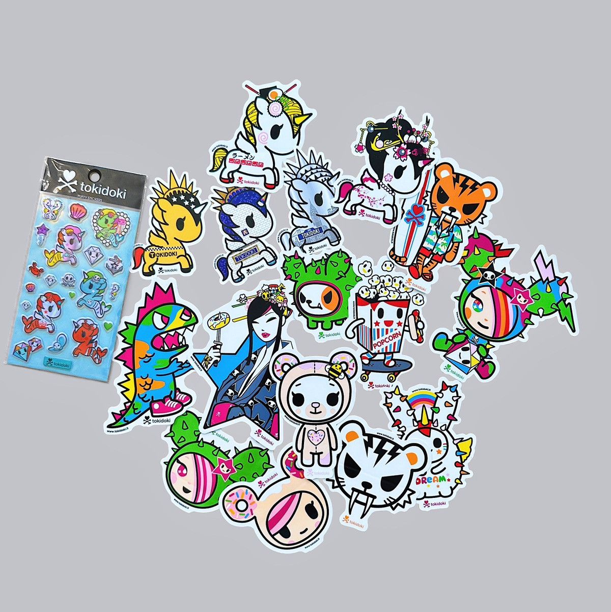 Tokidoki 58 TOTAL ️ 16 XL Vinyl Tokidoki Stickers & 42 Puffy Pack NWT ...