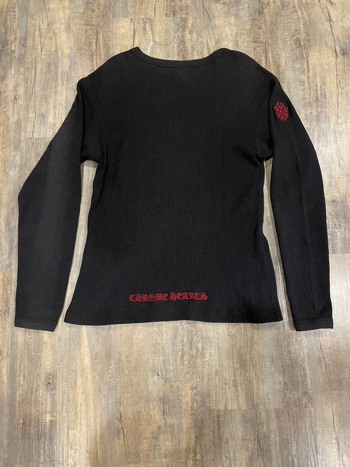 Chrome Hearts RARE Chrome Hearts Embroidered Dagger Thermal L/S Tee | Grailed