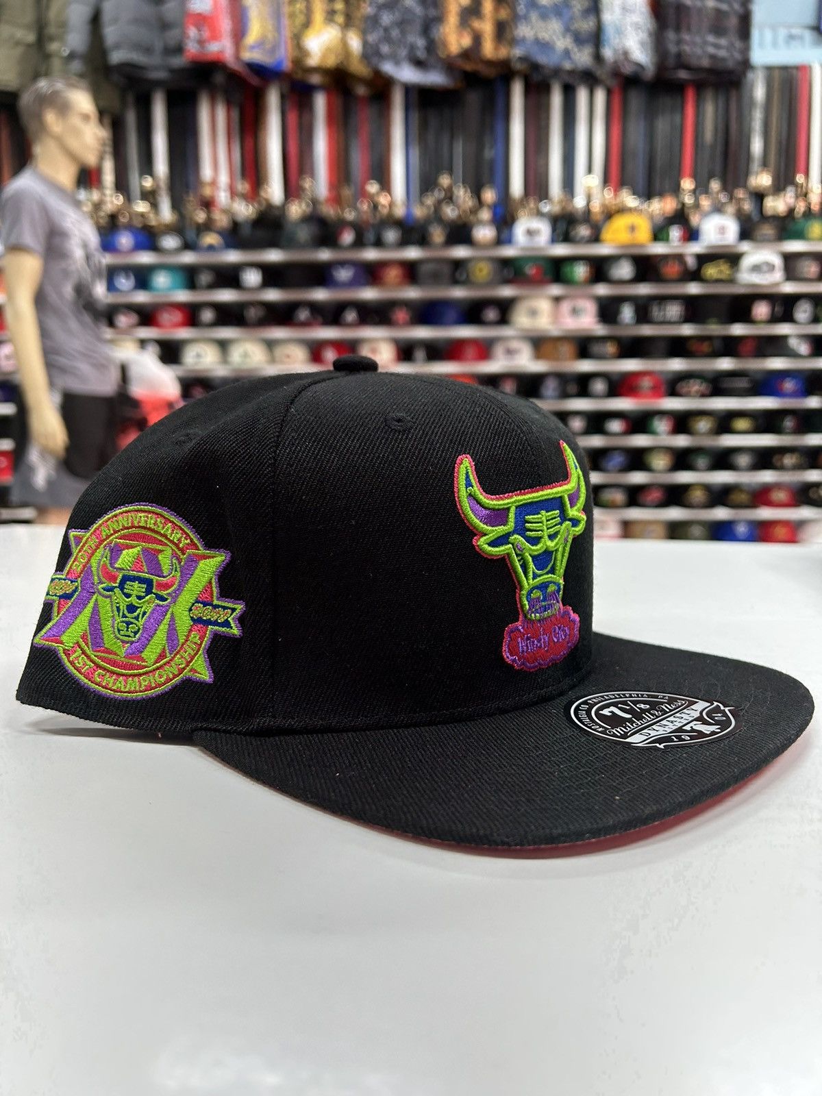Mitchell & Ness 7 1/8 Chicago Bulls Mitchell & Ness Multi Color Fitted ...