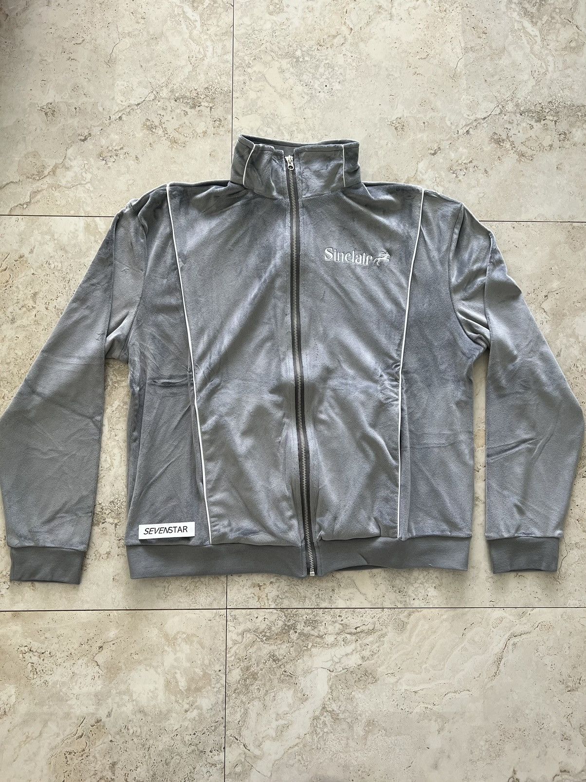 Sinclair Global Sinclair Satin Velour Grey Jump Suit | Grailed