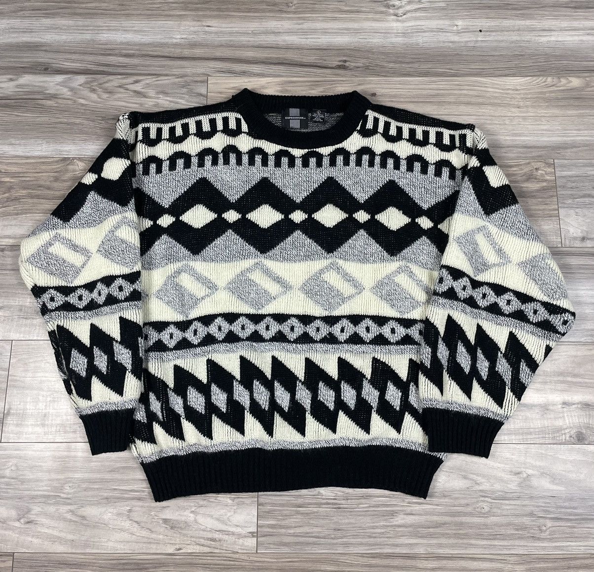 Vintage Vintage 90s Expressions Pattern Sweater | Grailed