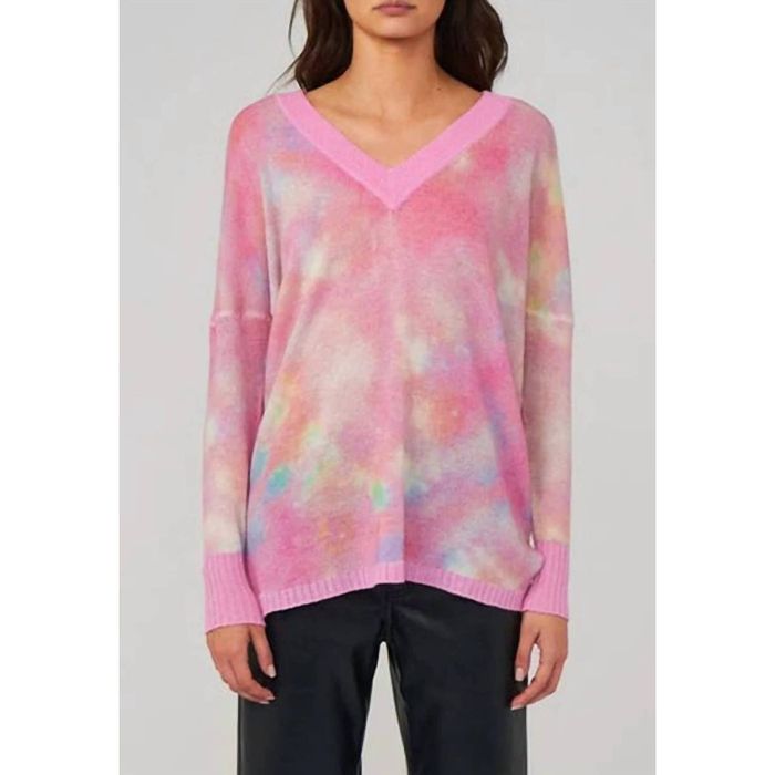 Brodie Cashmere Daydream Harriet V Neck In Pink Mix Print | Grailed