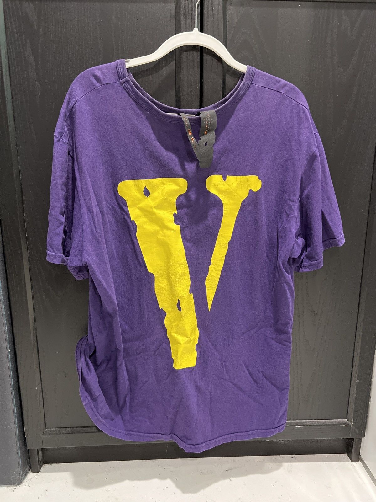 Vlone La Vlone friends short sleeve tee Purple and Yellow | Grailed