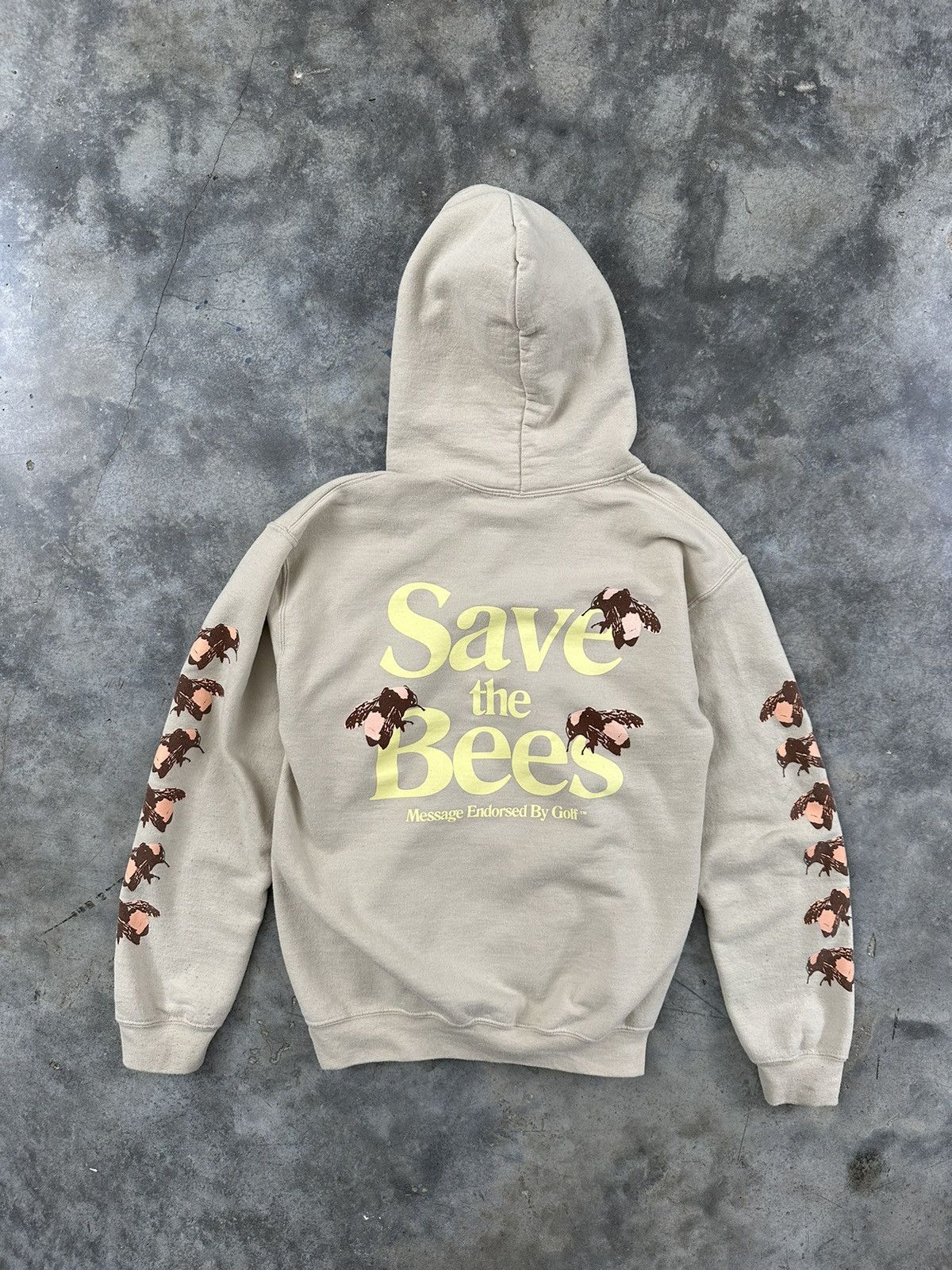 Golf Wang Golf Wang Tan Save The Bees Honey Logo Hoodie Small Igor ...