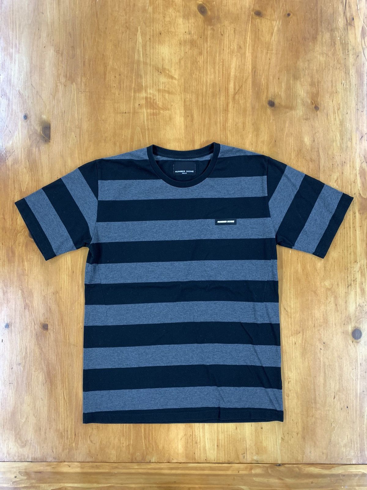 Number (N)ine Number Nine Grey Black Stripe PocketTee | Grailed