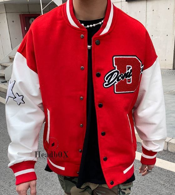 Japanese Brand × Streetwear × Varsity Jacket Letter B Towel Embroidered ...