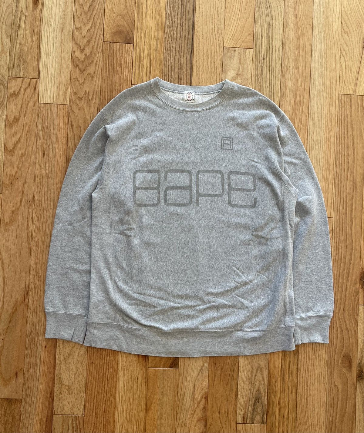 Bape Bape Digital Font Logo Graphic Sweatshirt | Grailed