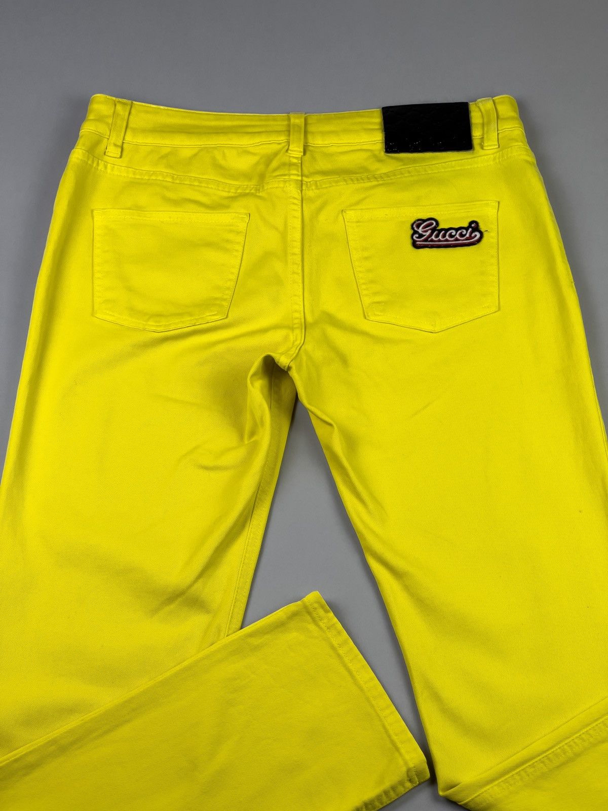 Gucci × Italian Designers Gucci 2007 Logo GG Monogram Yellow Jeans ...