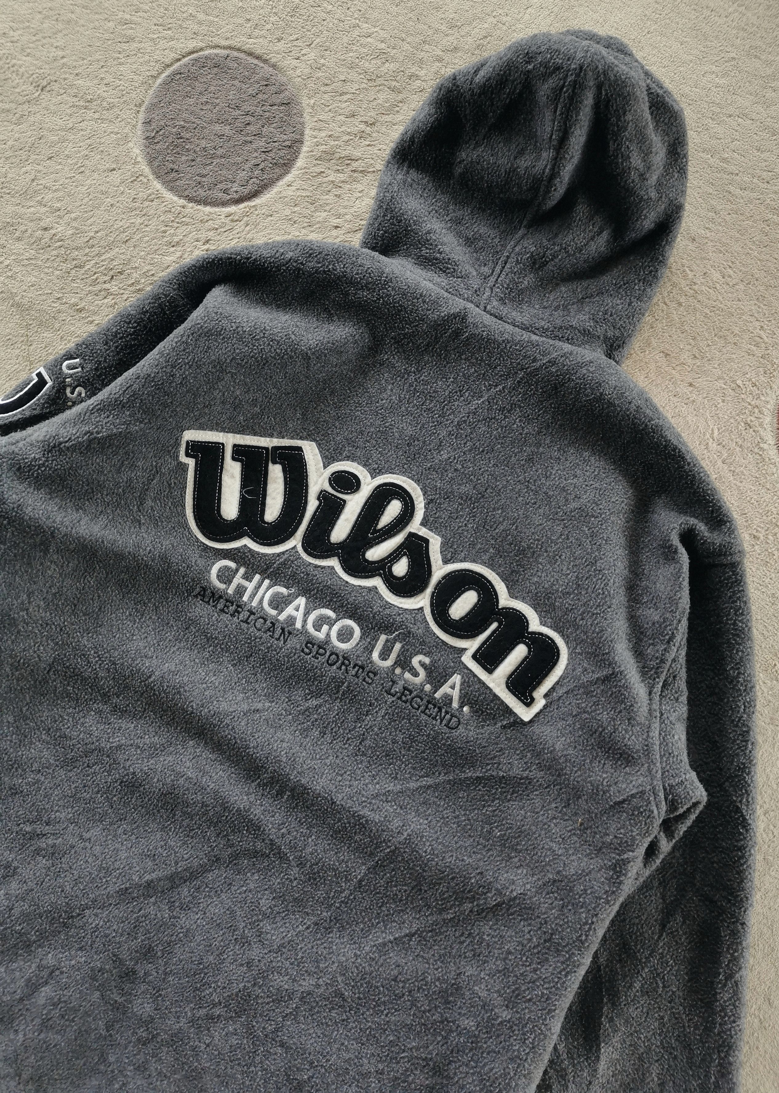 Vintage Vintage Wilson Chicago Fleece Hooded Polartec Jacket | Grailed